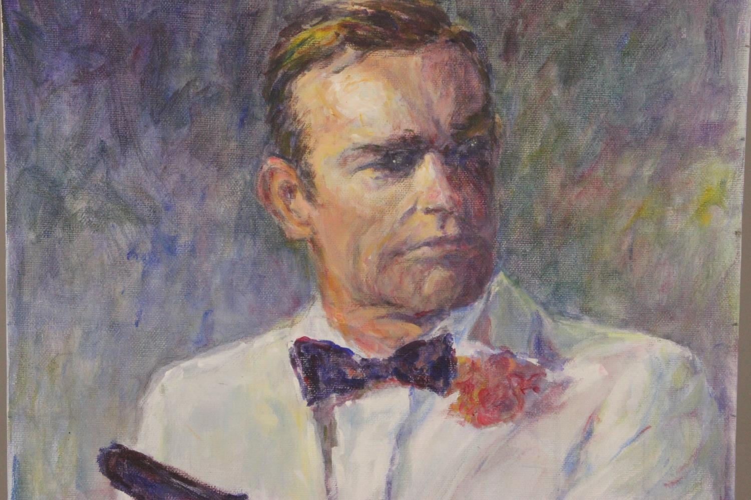 Kathleen Downing | Sean Connery as James Bond Oil on Board. By the ...