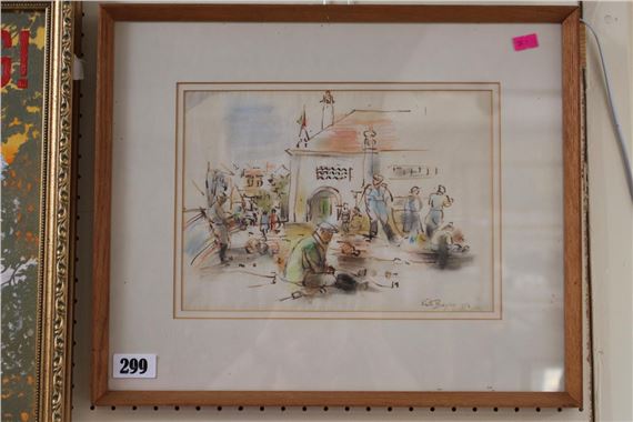 Keith Stuart Baynes | Keith Baynes . Portuguese street scene watercolou ...