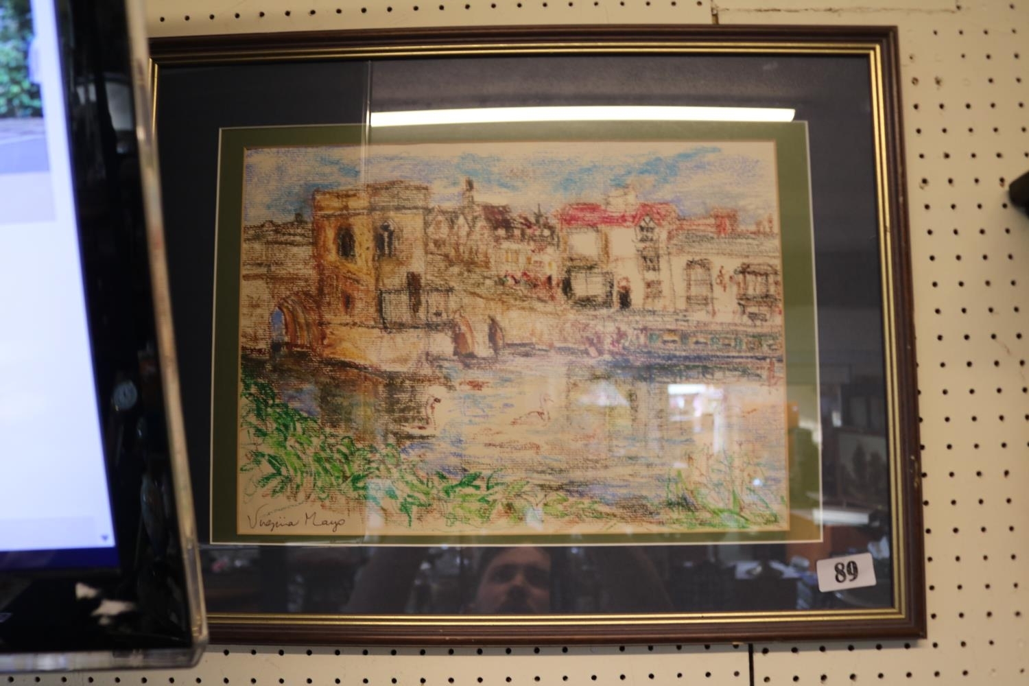 Die Brücke | Virginia Mayo thC British Artist Pastel view of the Bridge ...