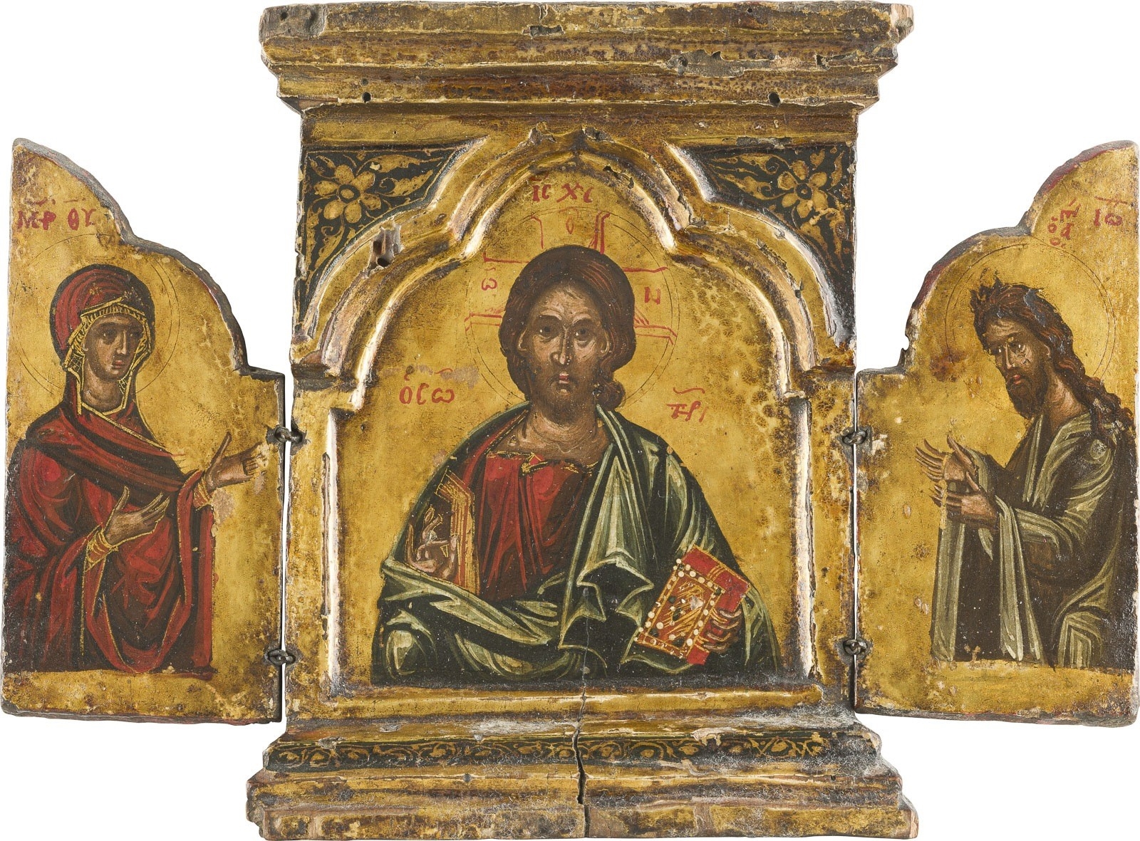 Greek School, 17th Century | KLEINES TRIPTYCHON MIT DEESIS (17th Century) | MutualArt