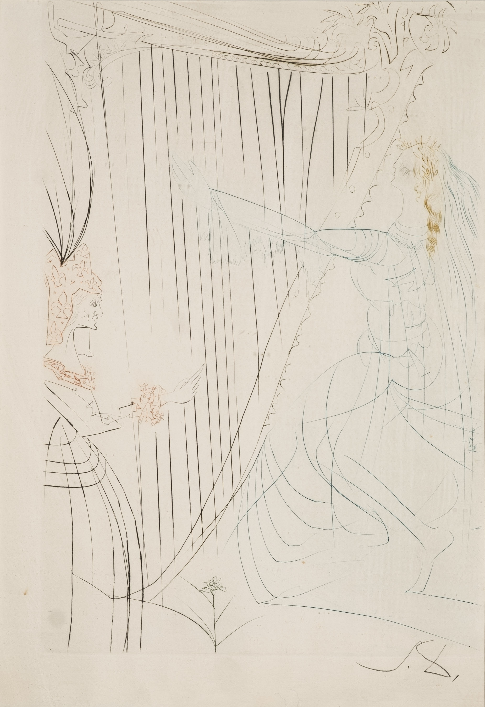 Salvador Dalí | Queen Isolde and her daughter (1970) (1970) | MutualArt