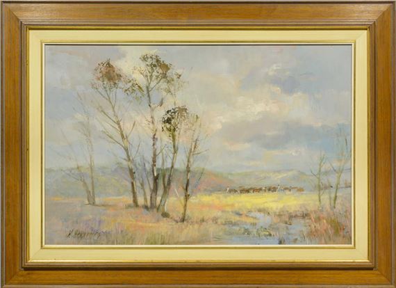 W. Hendricks | Landscape with Cattle and Trees | MutualArt