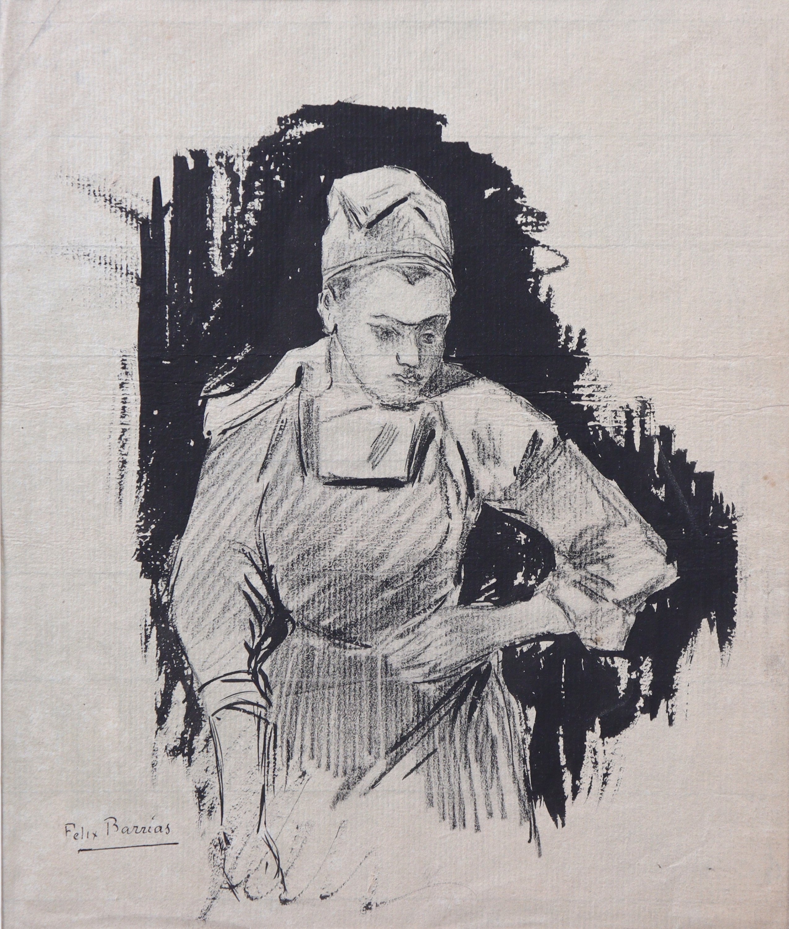 Félix Joseph‏ Barrias | Femme au bonnet | MutualArt