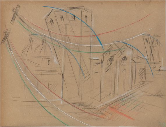 Uberto Bonetti | Futurist urban landscape | MutualArt