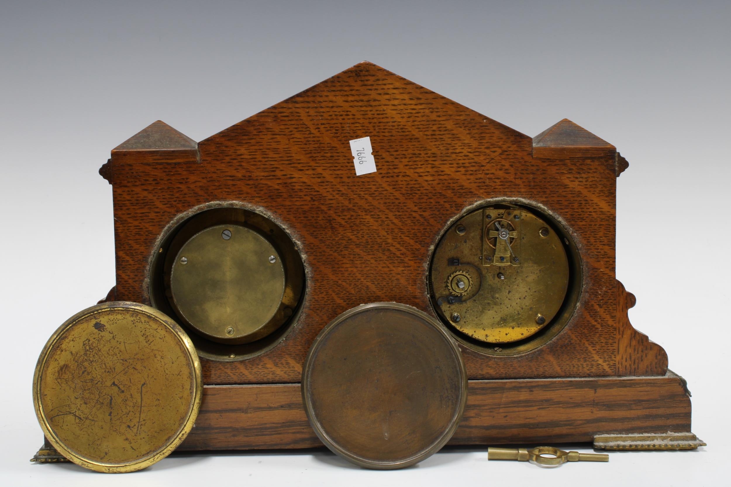 An Edwardian | An Edwardian oak cased combination clock | MutualArt