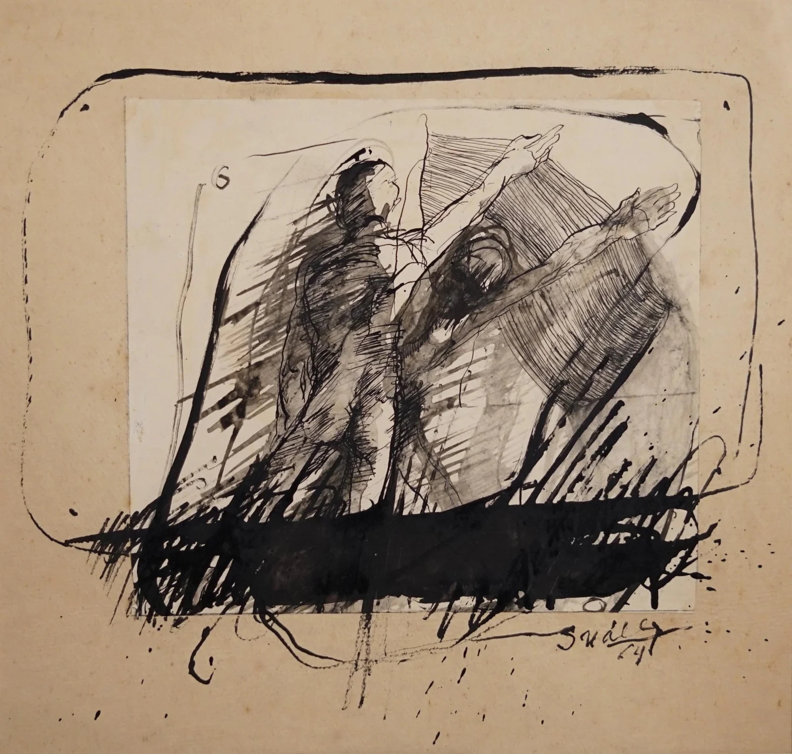 Pablo Suarez | COMPOSICION CON FIGURAS (1964) | MutualArt