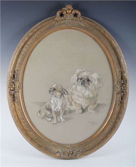 Marjorie Turner | Two dogs: A Pekingese and a Chihuahua (20th Century ...