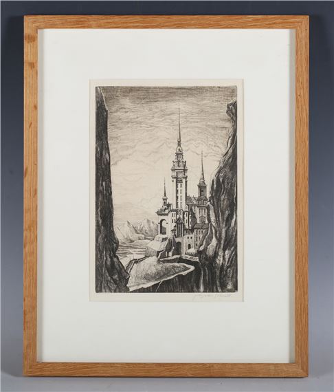 Gabriel Schnell | Fantasy Landscape with a Château (Early 20th Century ...