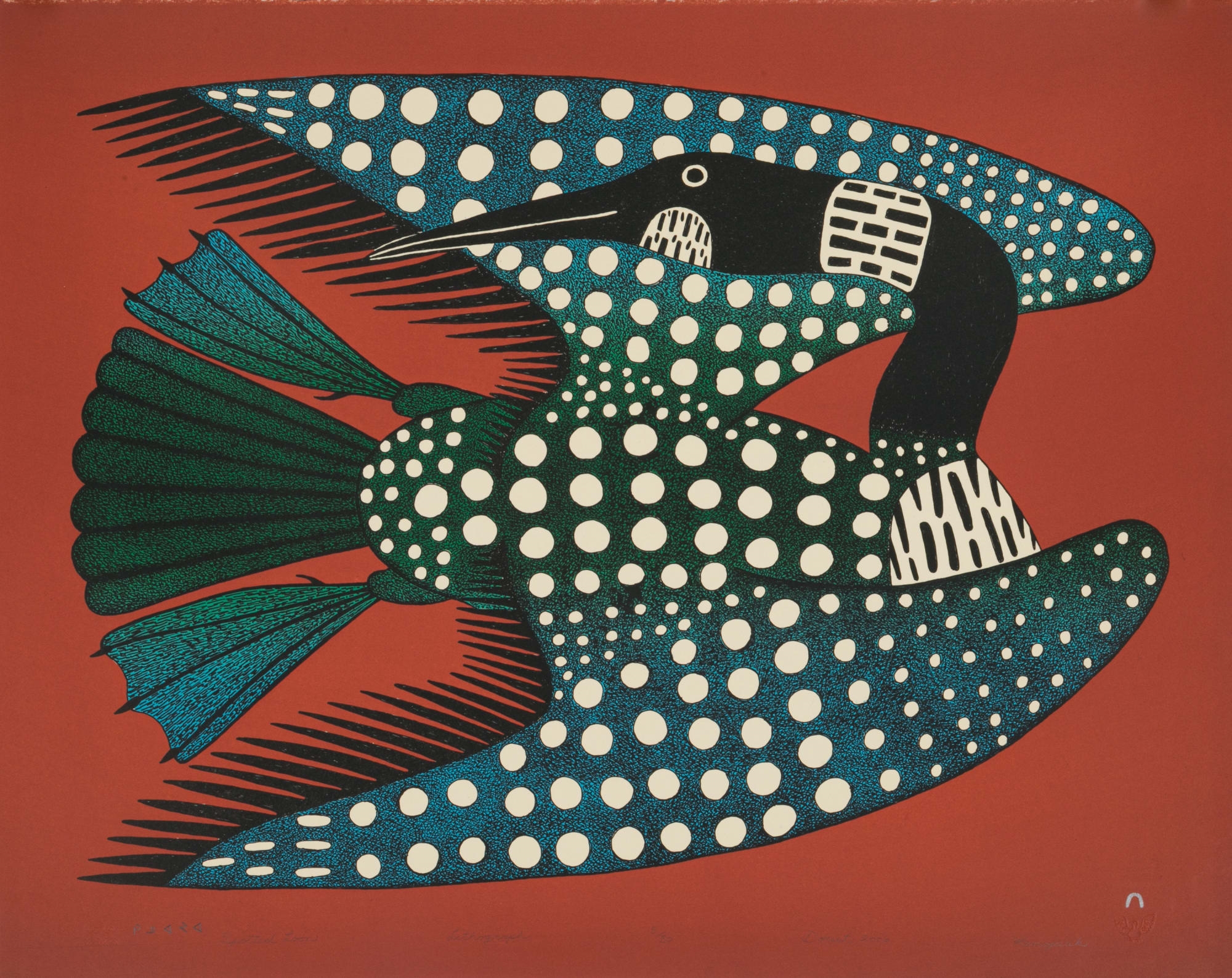 Kenojuak Ashevak | Spotted Loon (2006) | MutualArt
