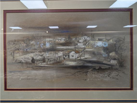 Kenneth Jack | Old Houses at Broken Hill, N.S.W | MutualArt