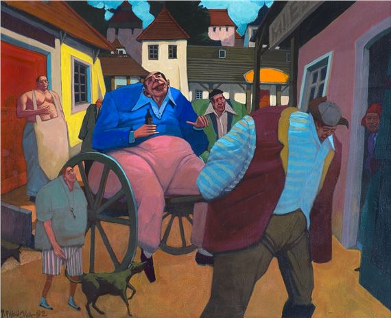 Jacek Palucha | W MIASTECZKU (1992) | MutualArt