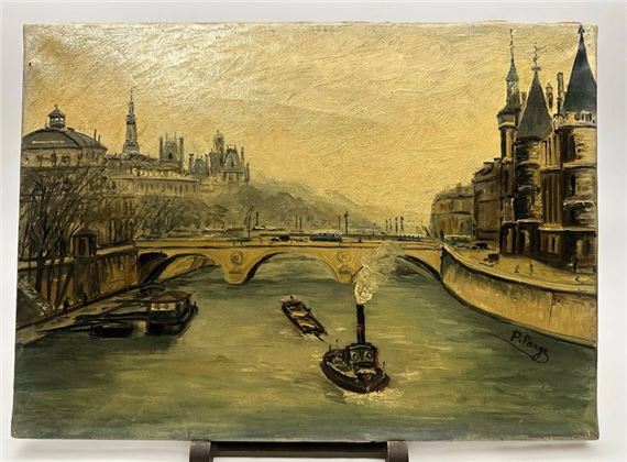 Pierre Farge | View of the Seine at Pont au Change | MutualArt