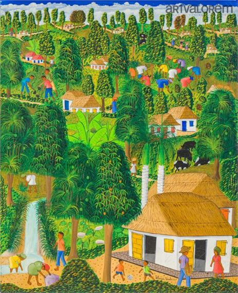 Jean Abner Dubic | View of a village Oil on canvas | MutualArt