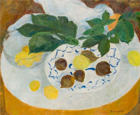 Pierre Boncompain | Still life with figs and plums | MutualArt