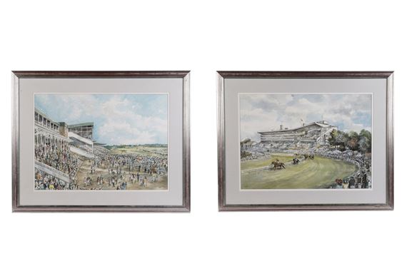 Charles Bone | Crowds in the Grandstand at Newcastle Racecourse, and ...