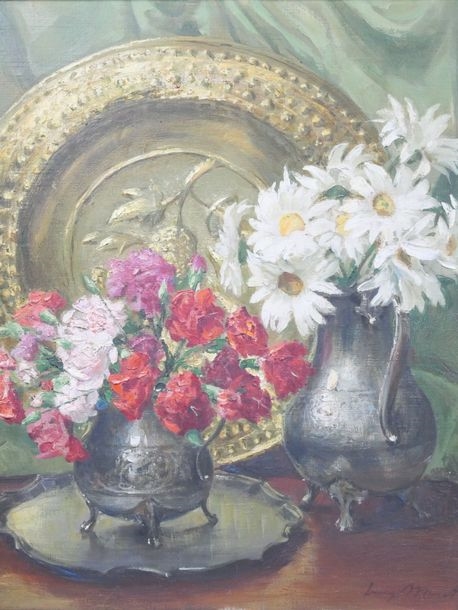 Luigi Moretti | Still life with flowers and dishes | MutualArt