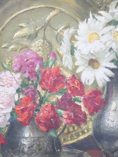 Luigi Moretti | Still life with flowers and dishes | MutualArt