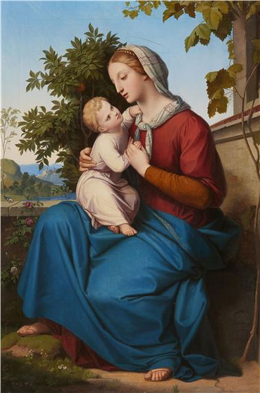 Ernst Deger | Madonna with Child in the Rose Garden | MutualArt