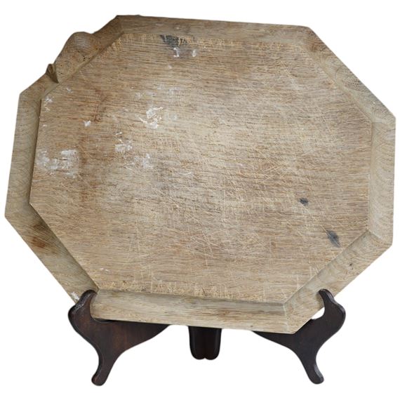 Robert Thompson | A Mouseman carved oak octagonal bread board | MutualArt