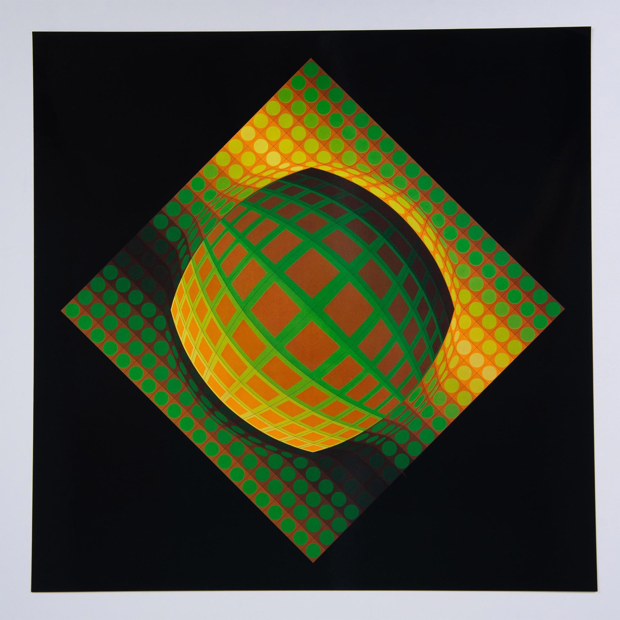 Victor Vasarely | Victor Vasarely, Op Art Original Heliogravure on Paper (1974) | MutualArt
