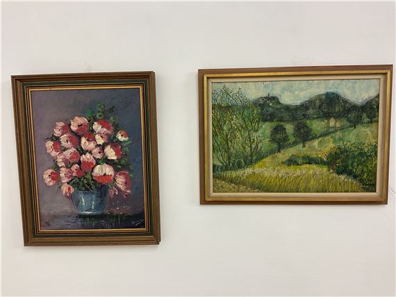 Arlie Panting | a rural setting with hills | MutualArt
