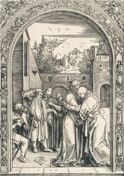 Albrecht Dürer | Joachim and Anna by the Golden Gate | MutualArt