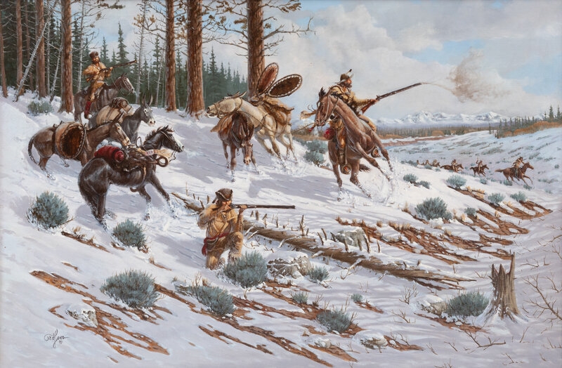 Ted Long | Ted Long (American, 1932-2007) Encounter on the Rass Vetre ...