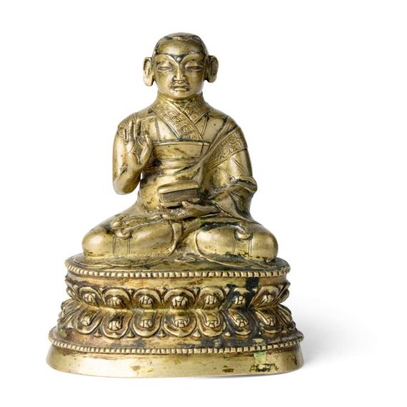 Sino-Tibetan School | SINO-TIBETAN BRONZE SEATED LAMA | MutualArt