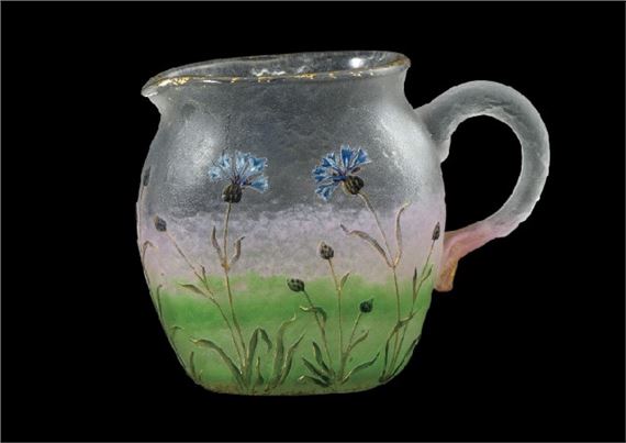 Daum Frères | Pitcher with design of Cornflower | MutualArt