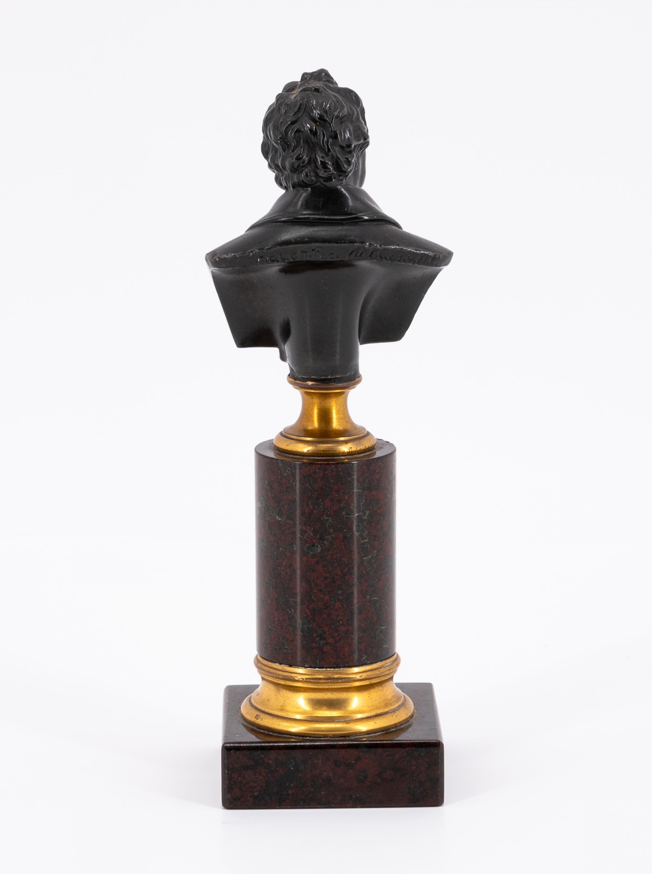 Christian Daniel Rauch | SMALL BRONZE BUST OF JOHANN WOLFGANG GOETHE ...