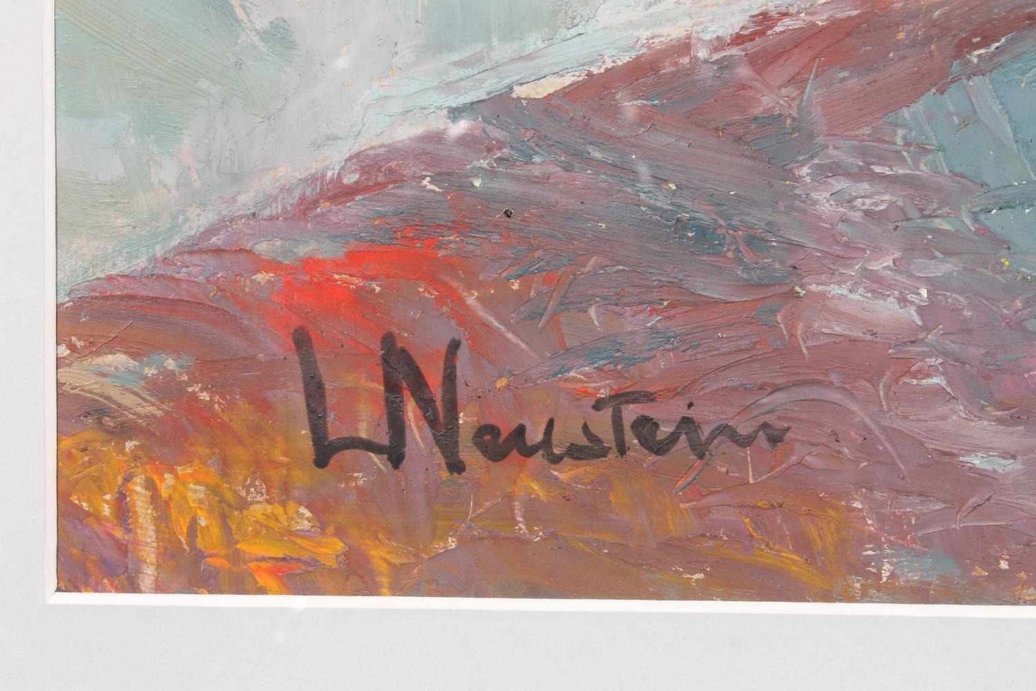 Lucie Neustein | Still life tabletop with vase of flowers and books ...