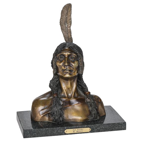 Giuseppe Moretti | Bronze Sculpture of Tall Feather | MutualArt