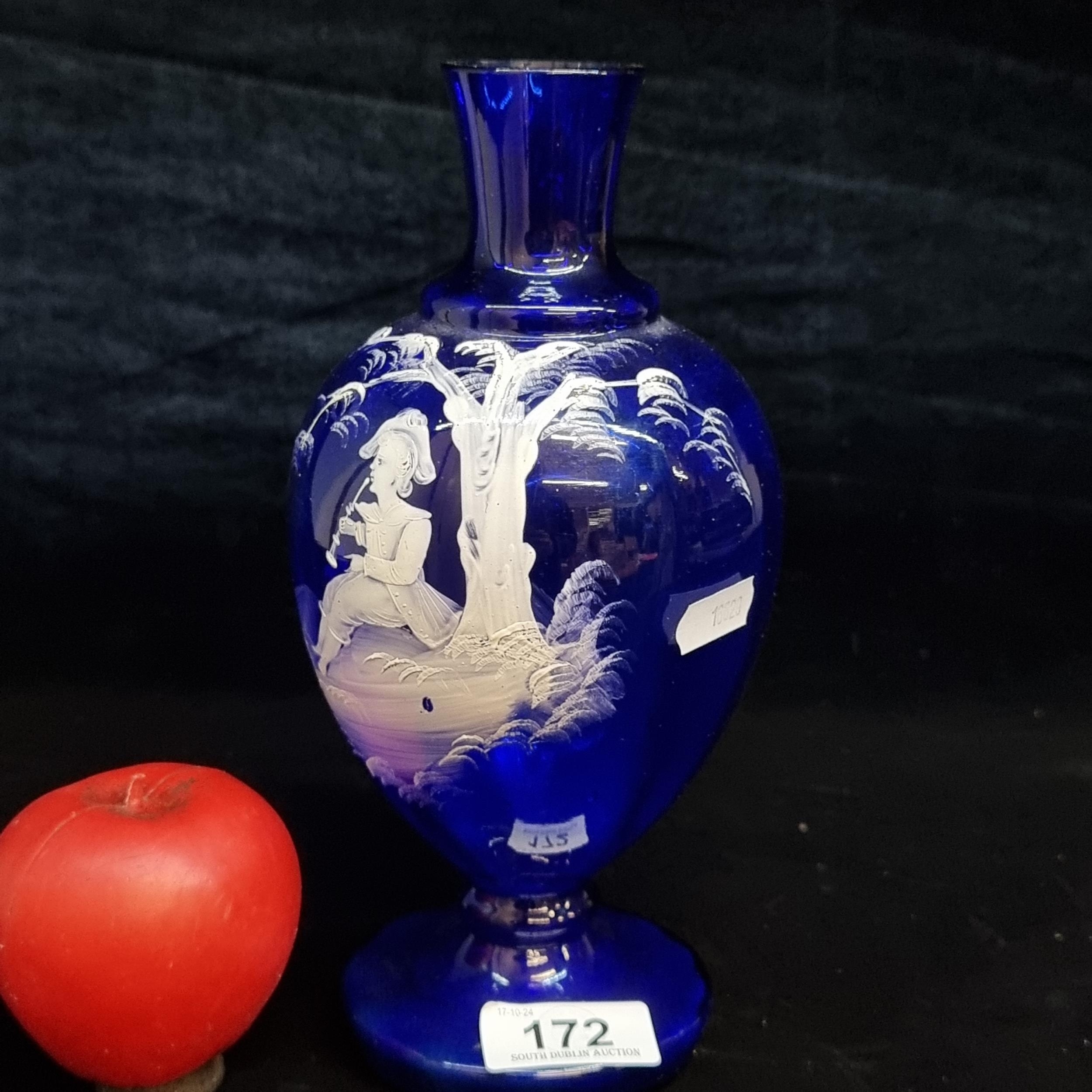 Mary Gregory | A very nice example of a Mary Gregory cobalt blue ...