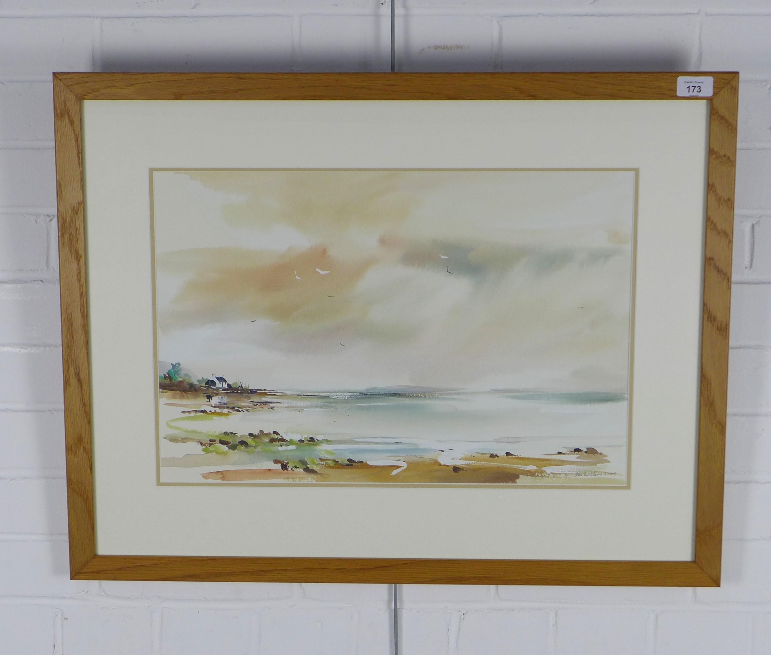 Ken Lochhead | untitled watercolour of a seaside dwelling | MutualArt
