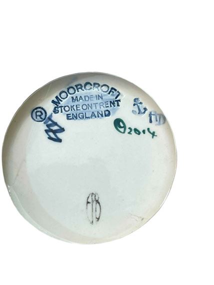 Emma Bossons | Moorcroft Pottery Flambé ruby red plaque in wood frame ...