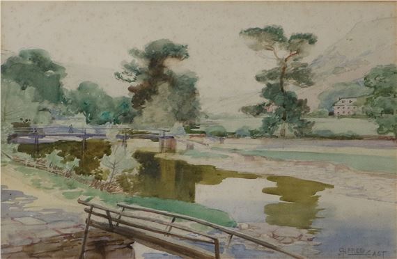 Sir Alfred East | Sir Alfred East RA RBA (1844-1913) In the Claerwen ...