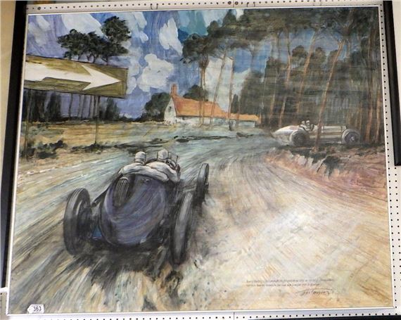 Jimmy Murphy | Jimmy Murphy on his way to Grand Prix Victory | MutualArt