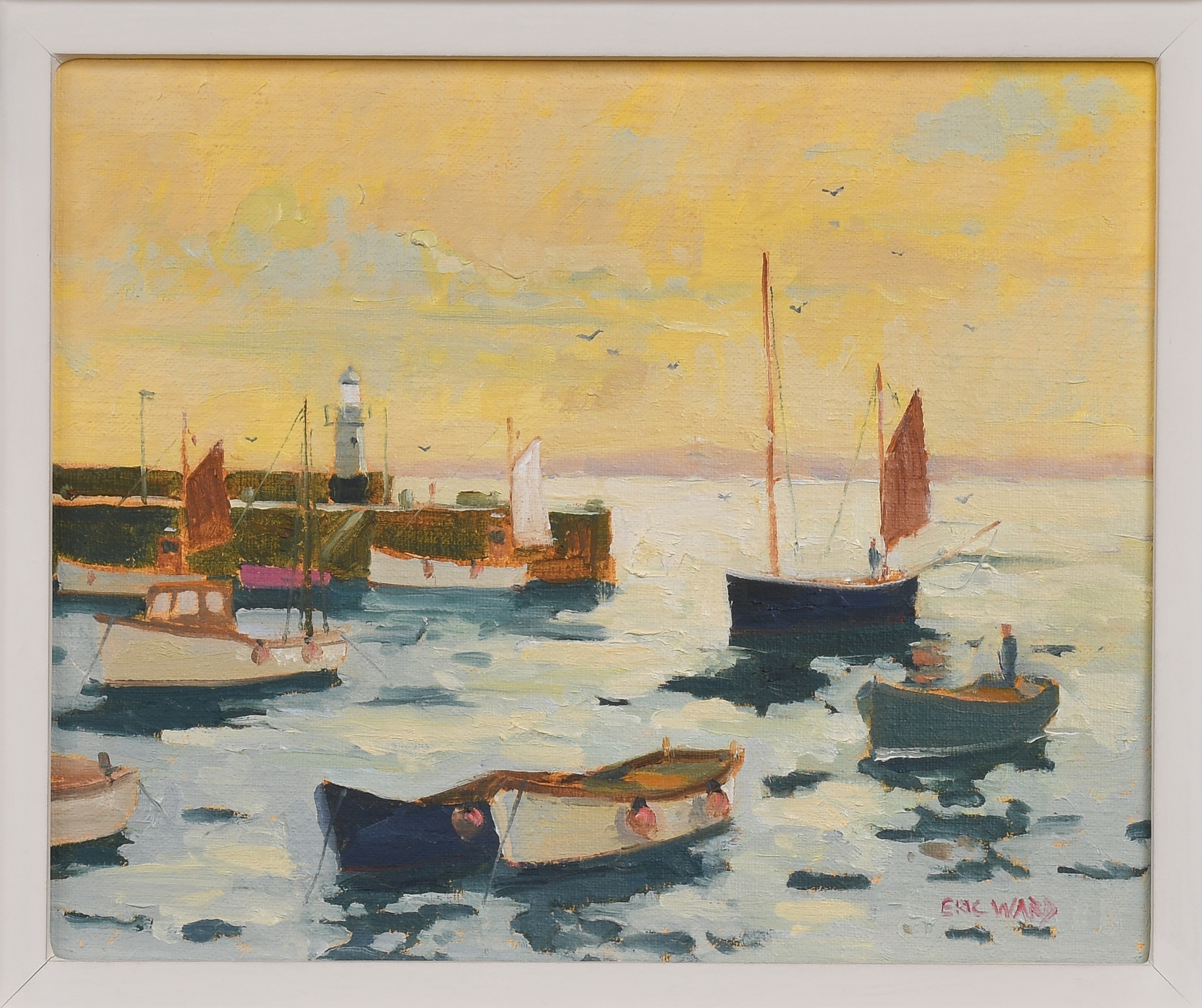 Eric Ward | Eric Ward (b. 1945) Yellow Dawn at St Ives Signed, oil on ...