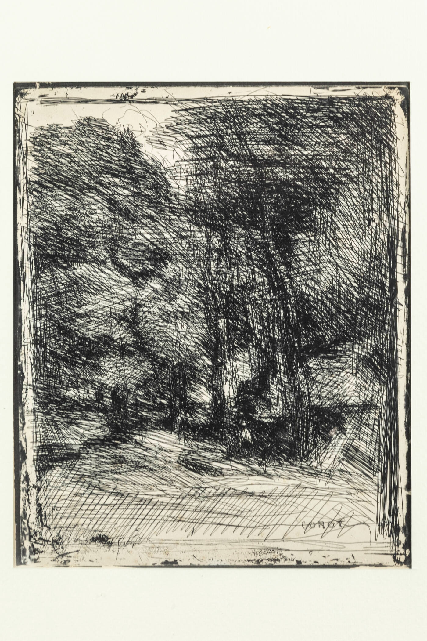 Jean Baptiste Camille Corot | Paesaggio con figura | MutualArt