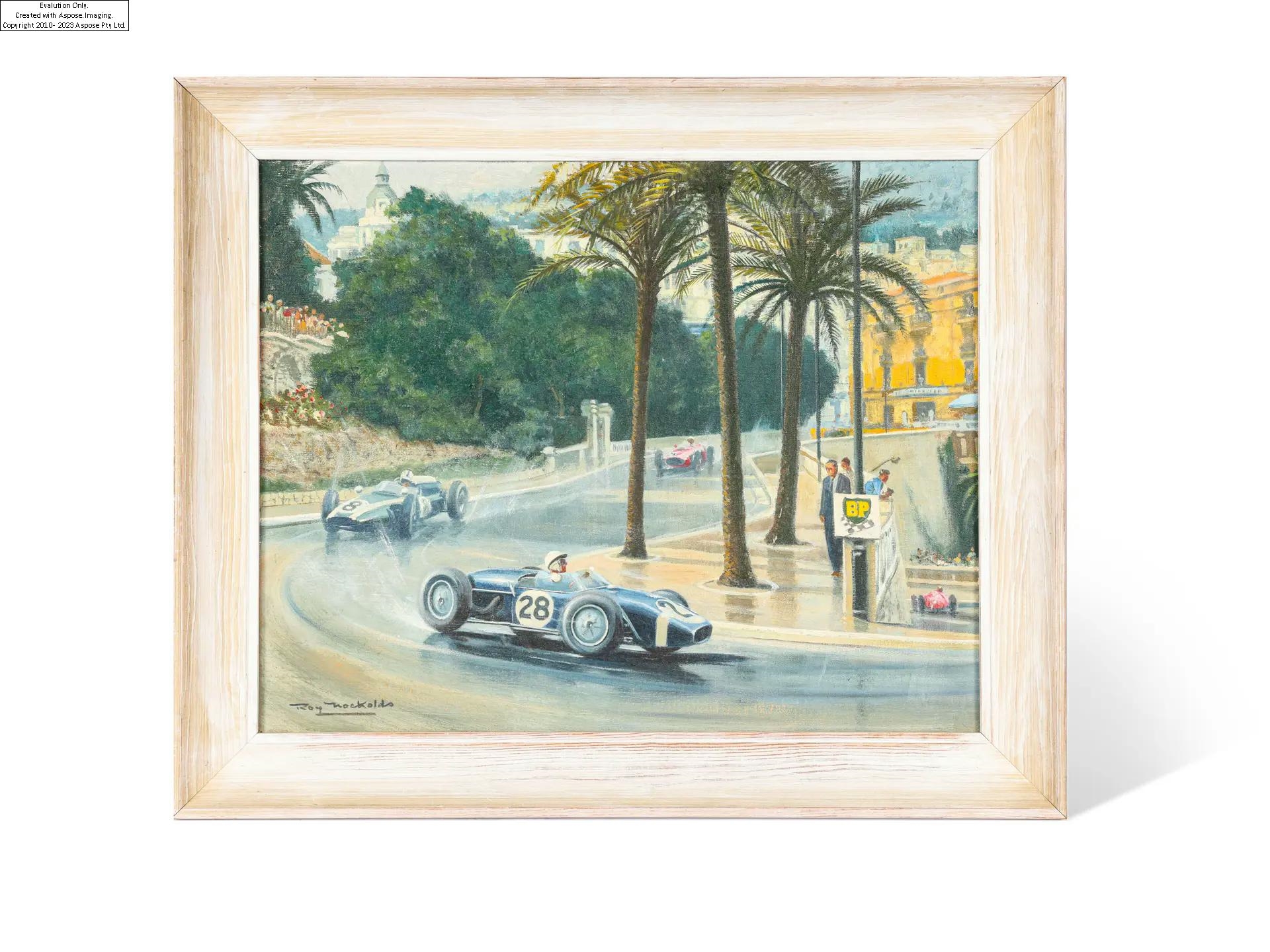 Roy Nockolds | 1960 Monaco Grand Prix Painting by Roy Nockolds | MutualArt