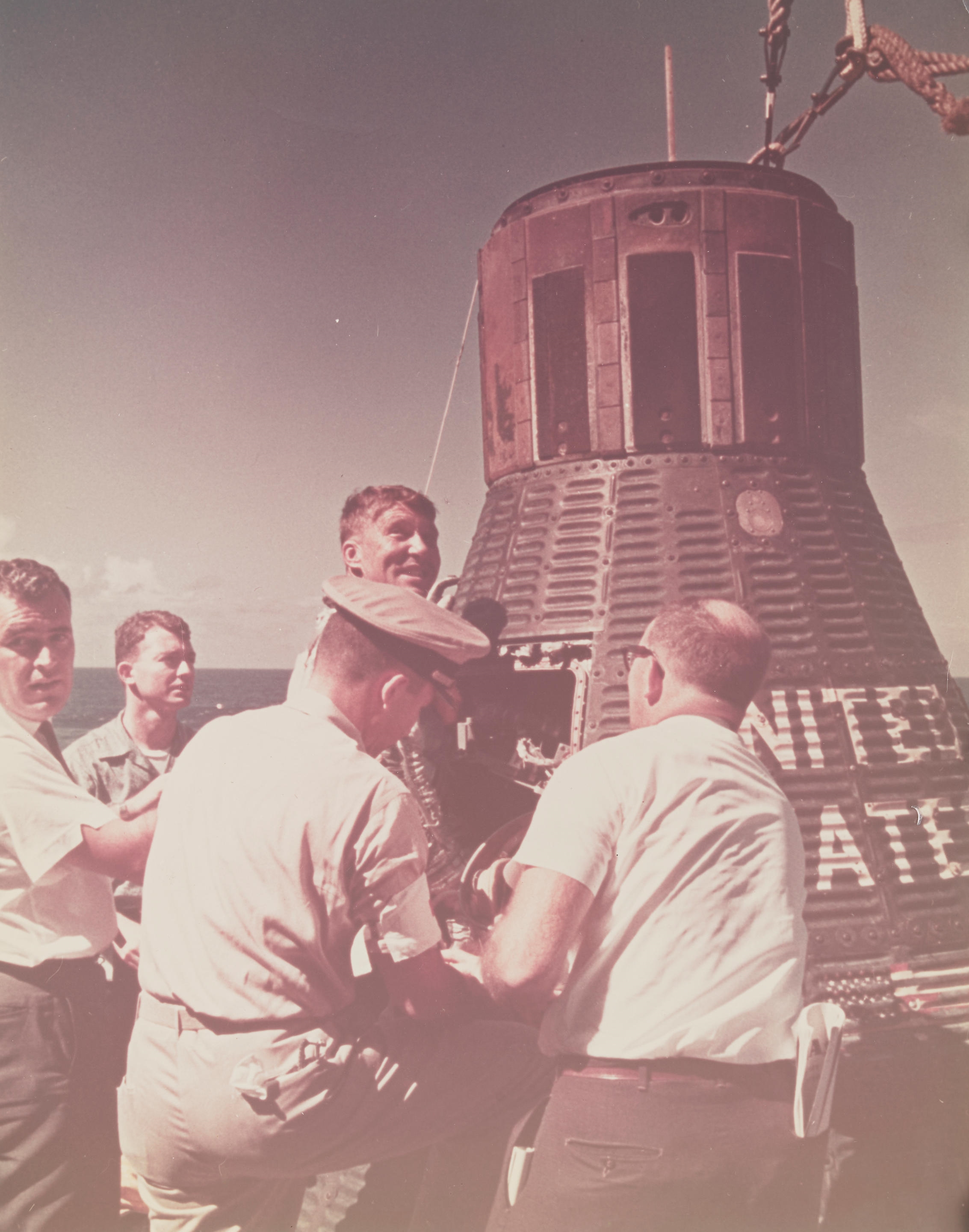 NASA | MERCURY ATLAS 8: WALLY SCHIRRA EMERGES FROM SIGMA 7 AFTER ...