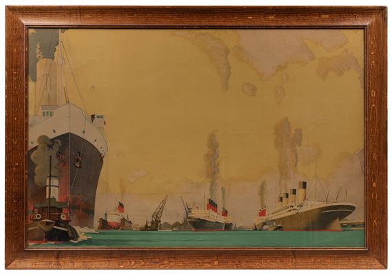 Charles Pears | Southampton Docks (1930) | MutualArt
