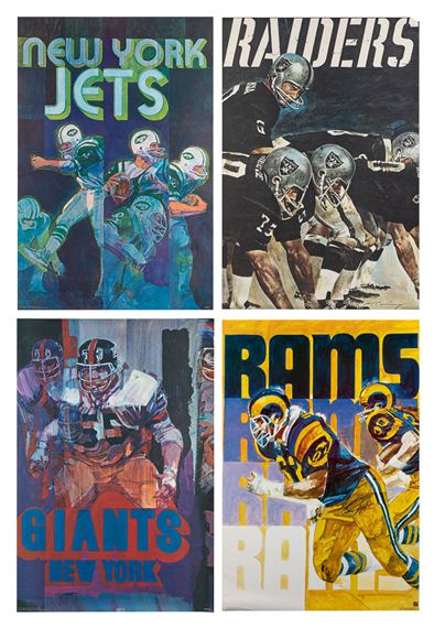 George Bartell | Four NFL Posters (1970s) | MutualArt