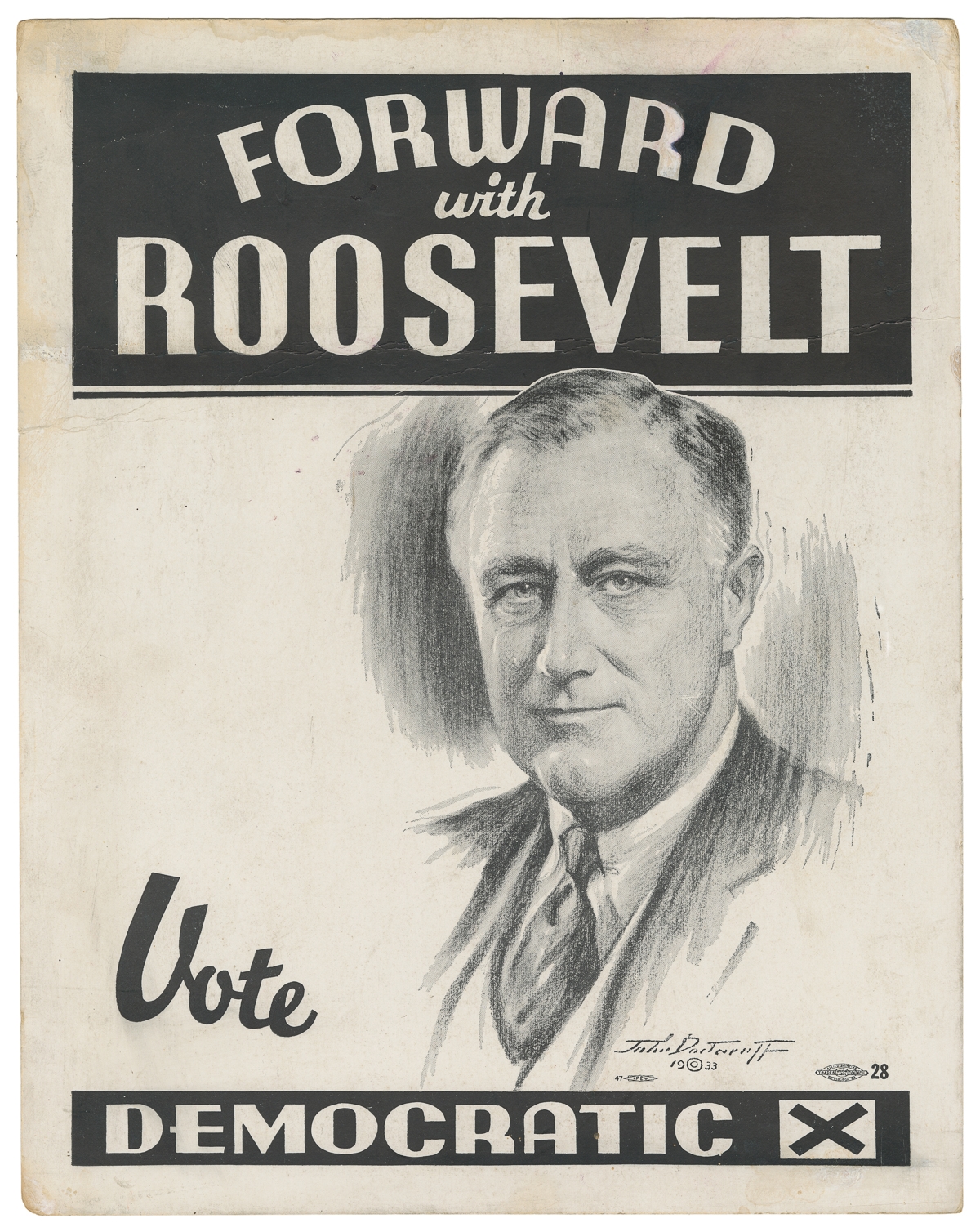 John Doctoroff | Forward with Roosevelt / Vote Democratic (1933 ...