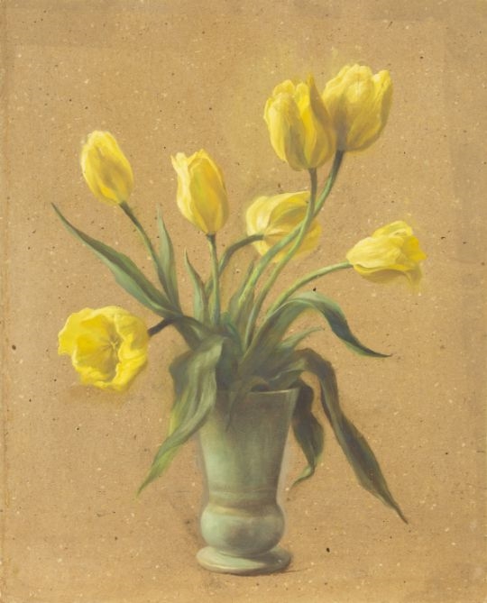 Elly Beetz | Tulpen in Grüner Vase | MutualArt