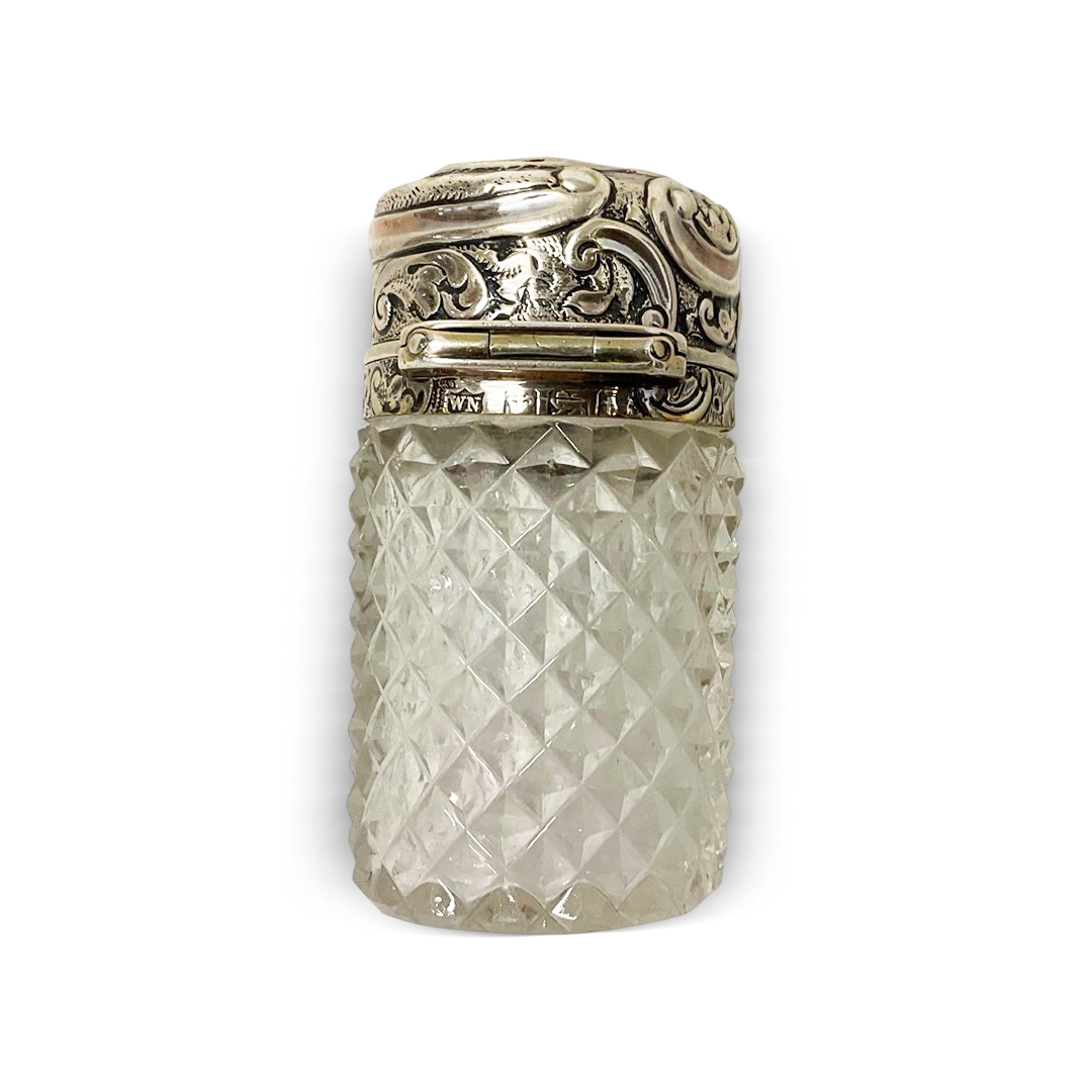 Sheffield | SHEFFIELD SILVER FLIP TOP CRYSTAL JAR | MutualArt