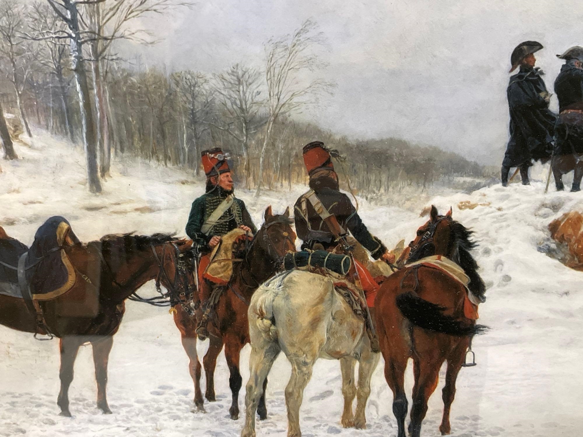 Jean-Louis-Ernest Meissonier | Group of Cavalry in the Snow | MutualArt