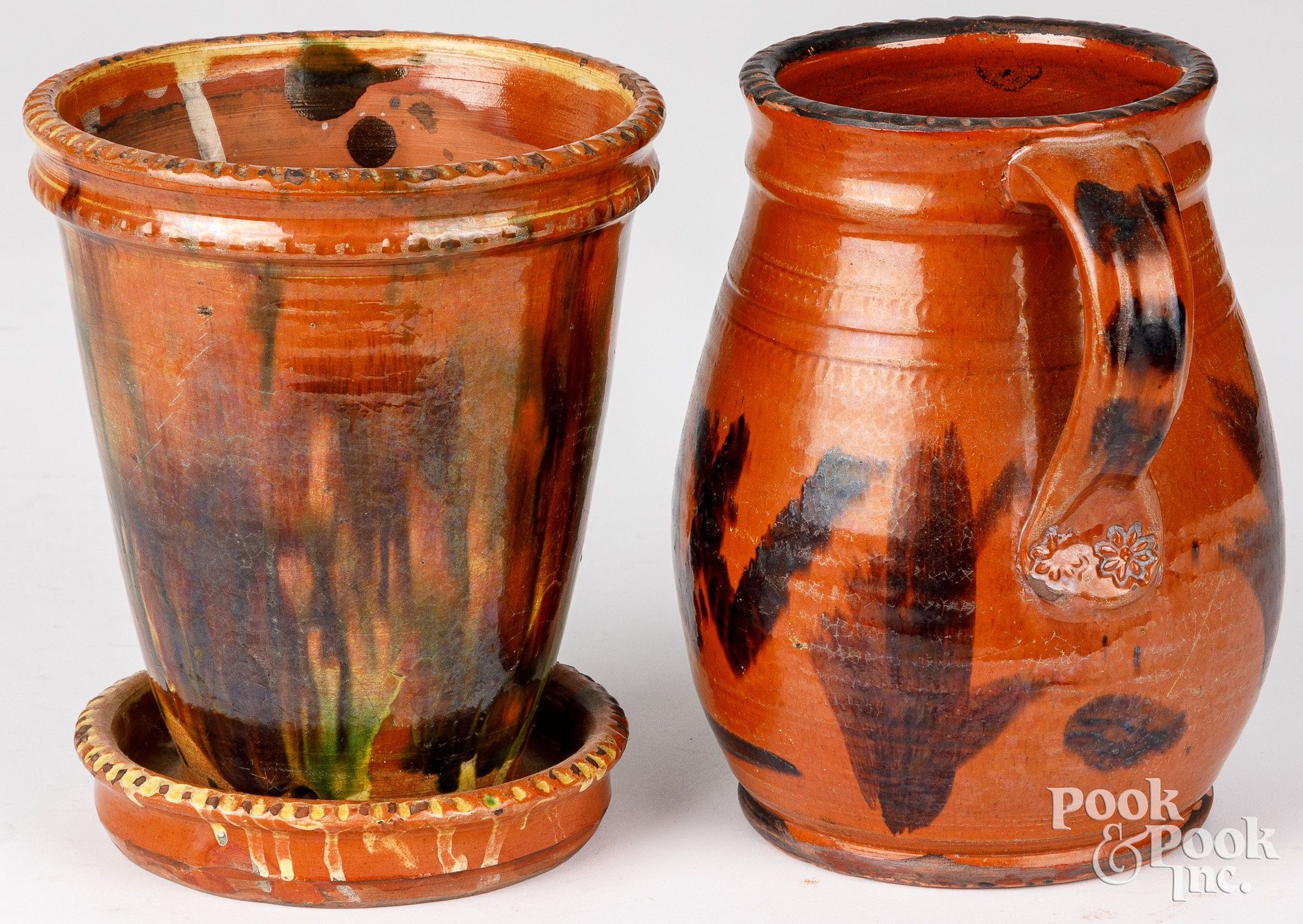 Greg Shooner | Two pieces Greg Shooner redware | MutualArt
