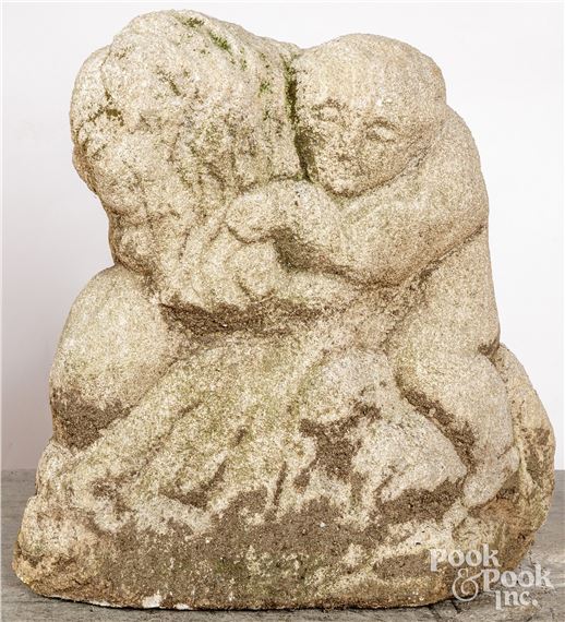 William Edmondson | Carved limestone garden figure, 20th c (20) | MutualArt