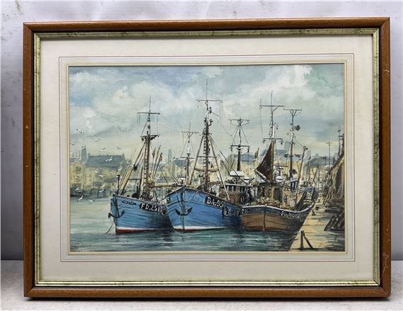 Jack Rigg | Fleetwood and Ballantrae Trawlers in Harbour | MutualArt